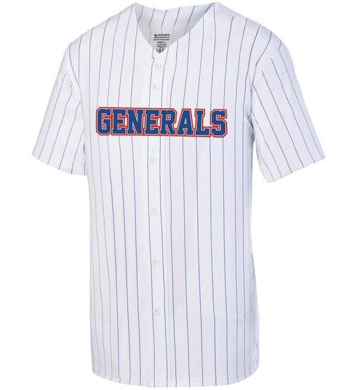 Pinstripe Full Button Baseball Jersey | Uniform Hero